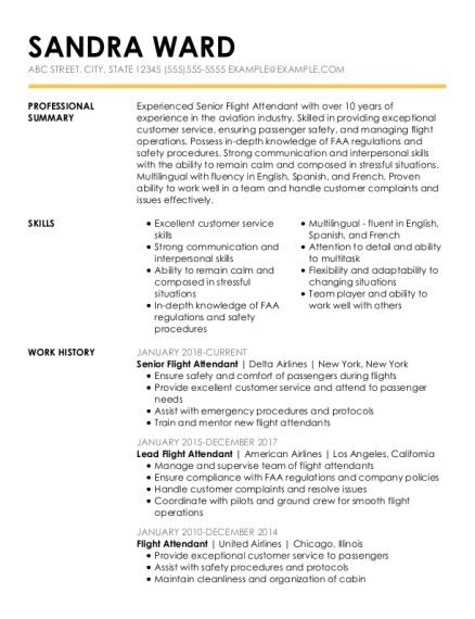 Best Flight Attendant Resume Examples & Templates [2024]