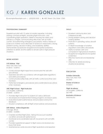 Effective Pilot CV Example - Tips & Examples